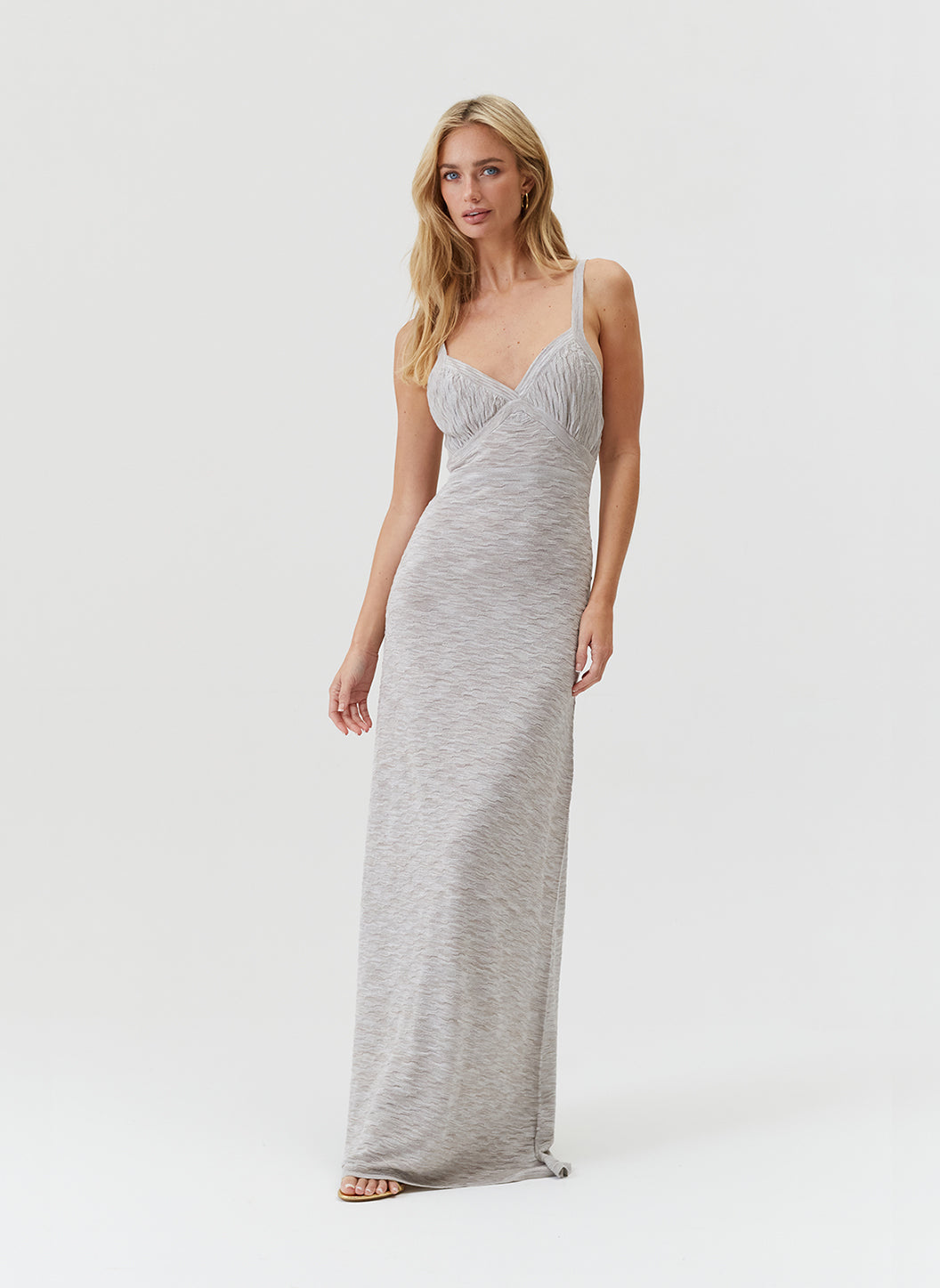 Colada Silver Melange Knit Dress | Official EU Site